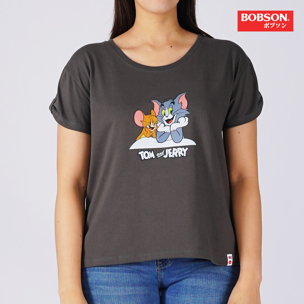 Bobson Japanese X Tom and Jerry Ladies Basic Tees Boxy Fit 164139-U ...