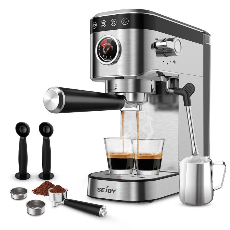 Sejoy Espresso Machine 20Bar Espresso Maker, Dual Boiler Coffee Maker ...