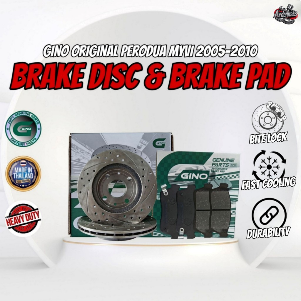 GINO BRAKE DISC / DISC ROTOR - PERODUA MYVI 2005-2010 | Shopee Malaysia
