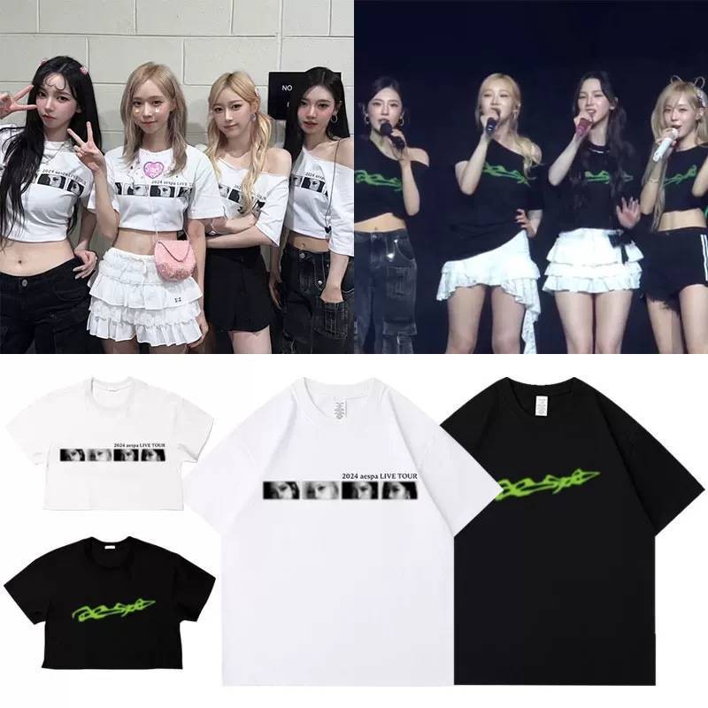 New Pre-Order | Aespa Tshirt : 2024 LIVE TOUR-SYNK : Parallel Line ...