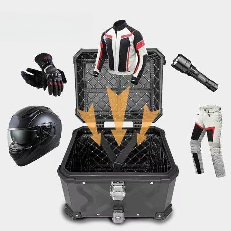 45L Top Box Aluminium Motorcycle with Universal Base Plate Motorcycle ...