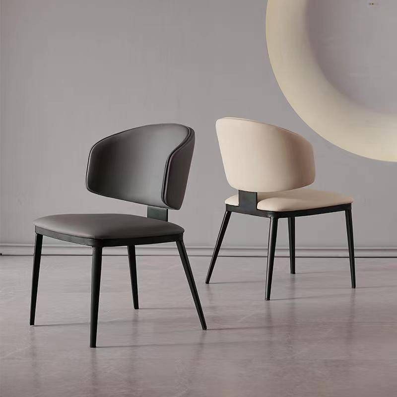 Italian minimalist cat scratch leather dining chair modern simple ...