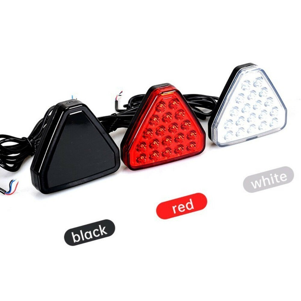 [BSL] Car Universal F1 Style Triangle Red LED 3rd Rear Bumper Tail Stop ...
