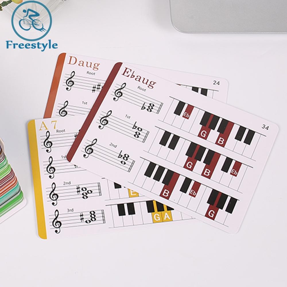 Piano Chord Flashcards with Piano Chords Chart for Beginners & Music ...