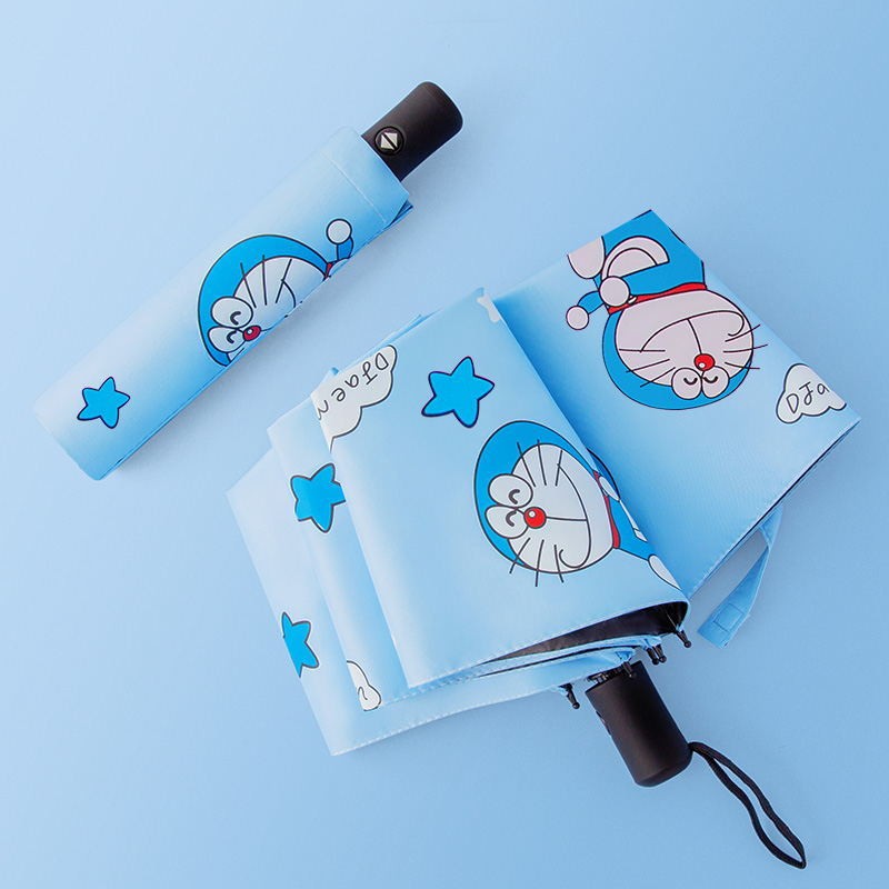 Doraemon Rain or Rain Dual-use Folding Automatic Cartoon Umbrella ...