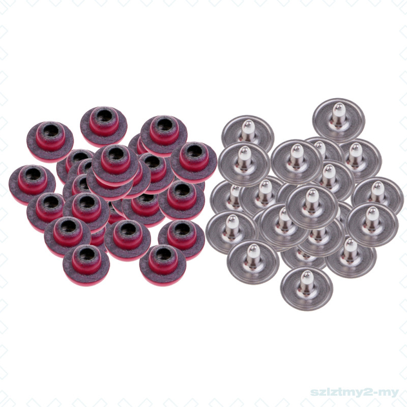 [SzlztmyeeMY] 50 Sets DIY Leathercraft circular star Single Cap Rivets ...