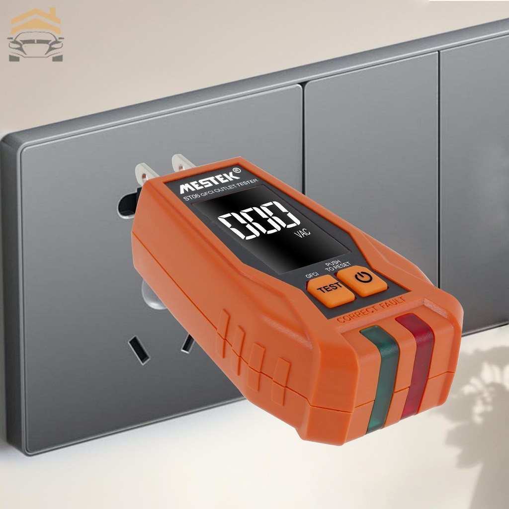 Electrical Outlet Tester 7 Inch Display 3-Wire Circuit Tester Easy Read ...