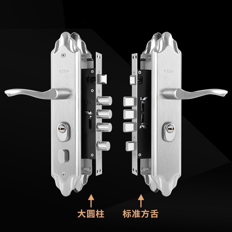 Stainless Steel 304 Anti-Theft Door Lock Entry Door Set Lock Household ...