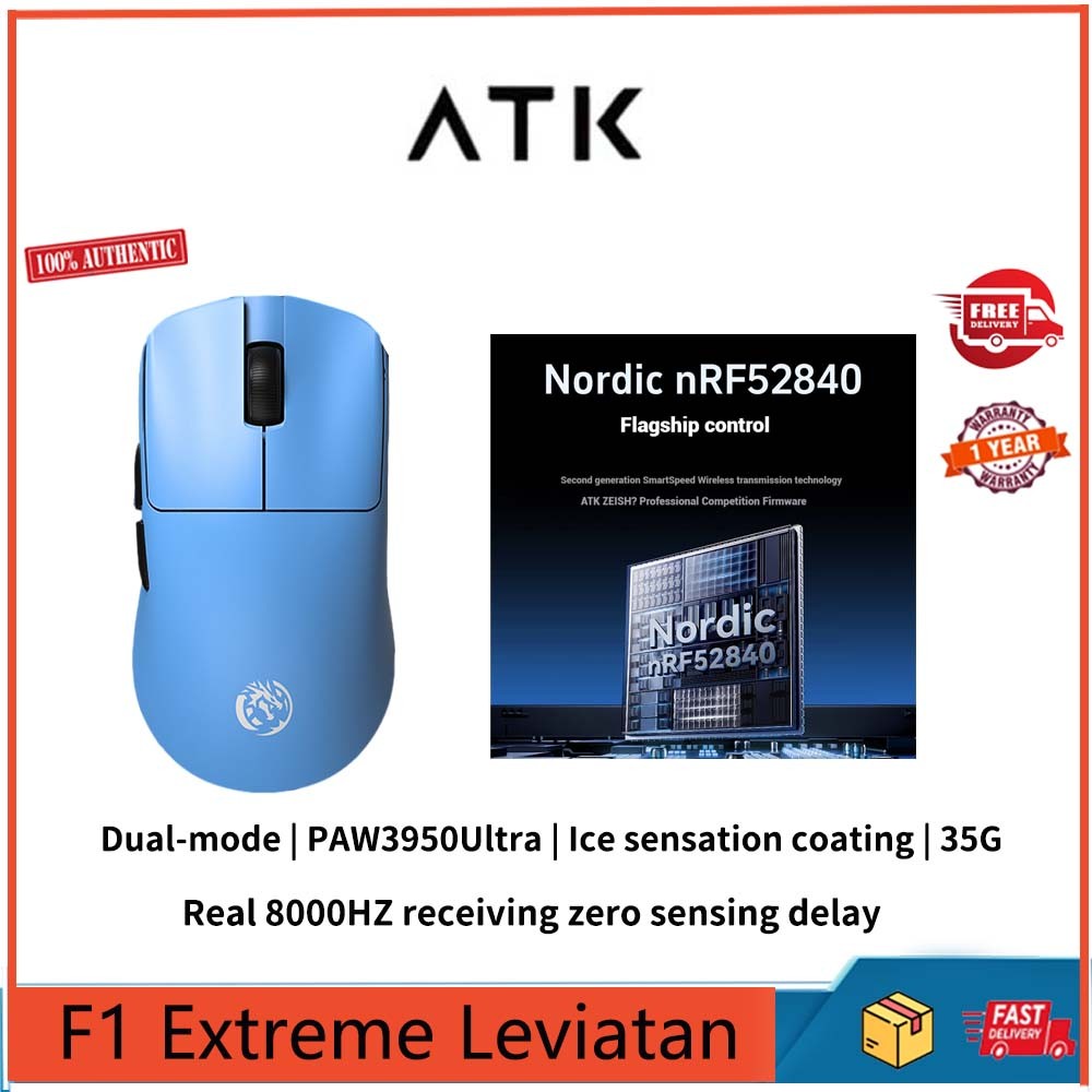ATK F1 Extreme Leviatan co branded dual-mode gaming mouse, PAW3950Ultra ...