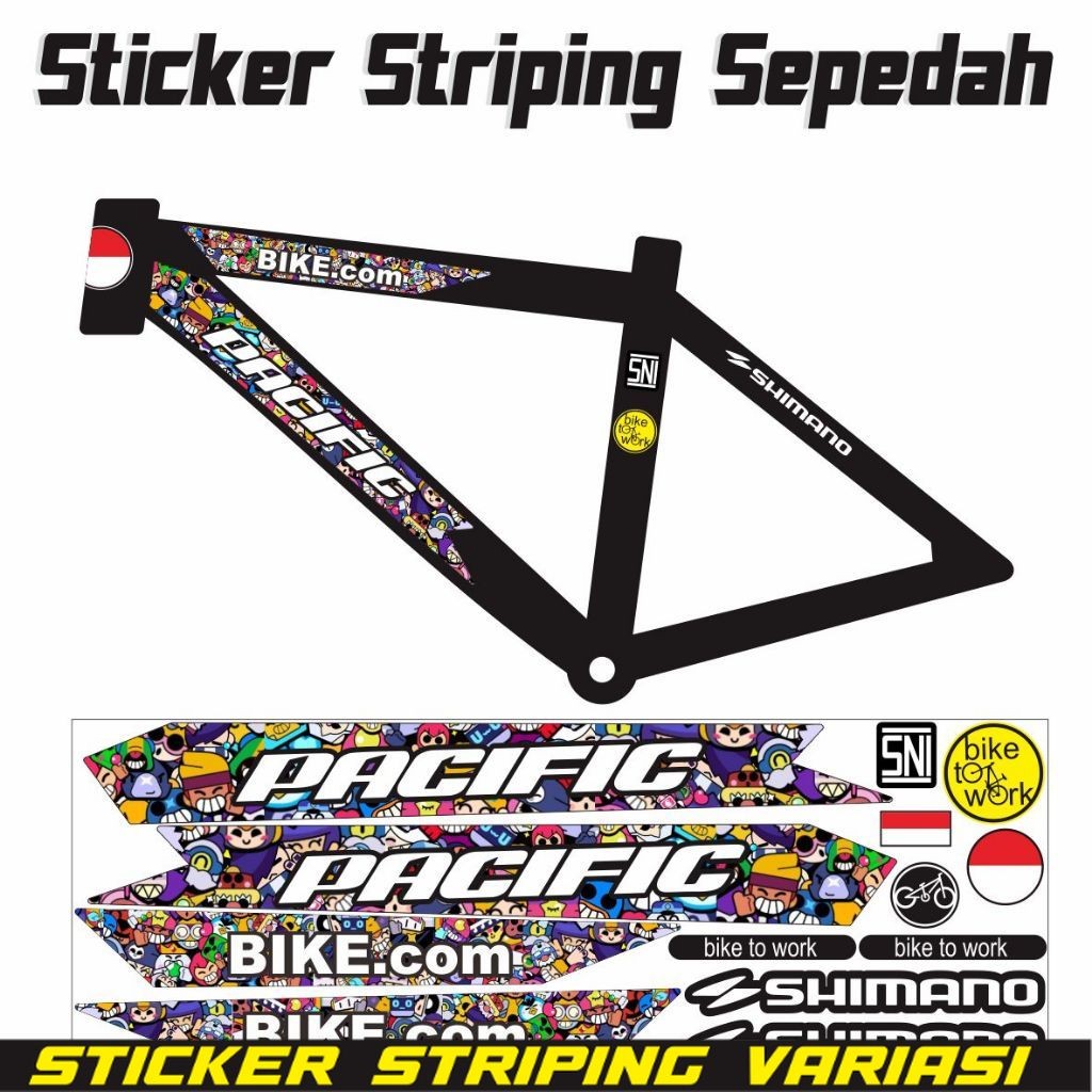 Bike STICKER STRIPING VARIATIONS POLYGON, PACIFIC,UNITED LIST NEW ...