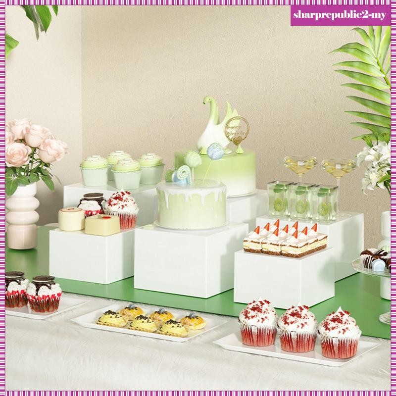 [SharprepublicefMY] 6Pcs Buffet Riser Acrylic Display Cube Display ...