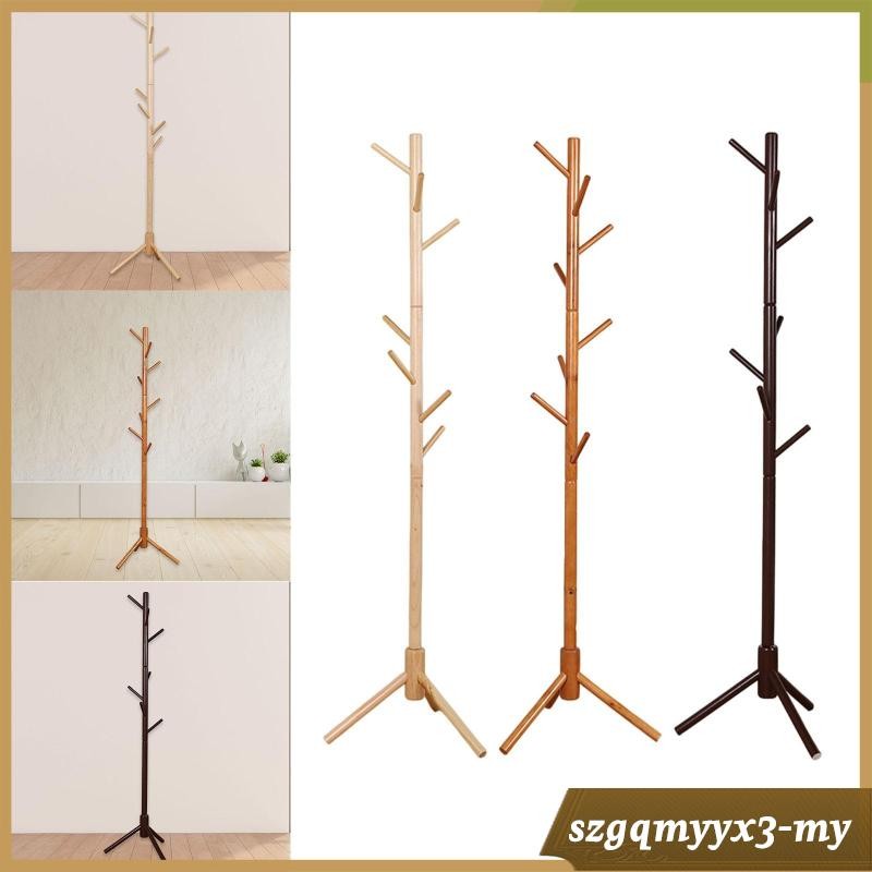 [ Wooden Coat Rack Coat Tree Rack Multipurpose Storage Rack Easy to ...