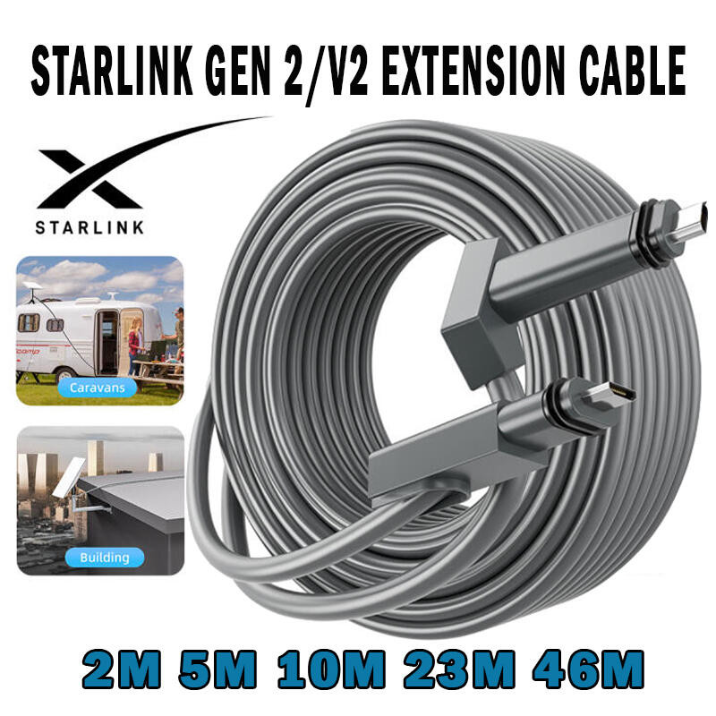 Starlink Gen2 Cable 6.6/33/75/150FT For Starlink Satellite V2 ...