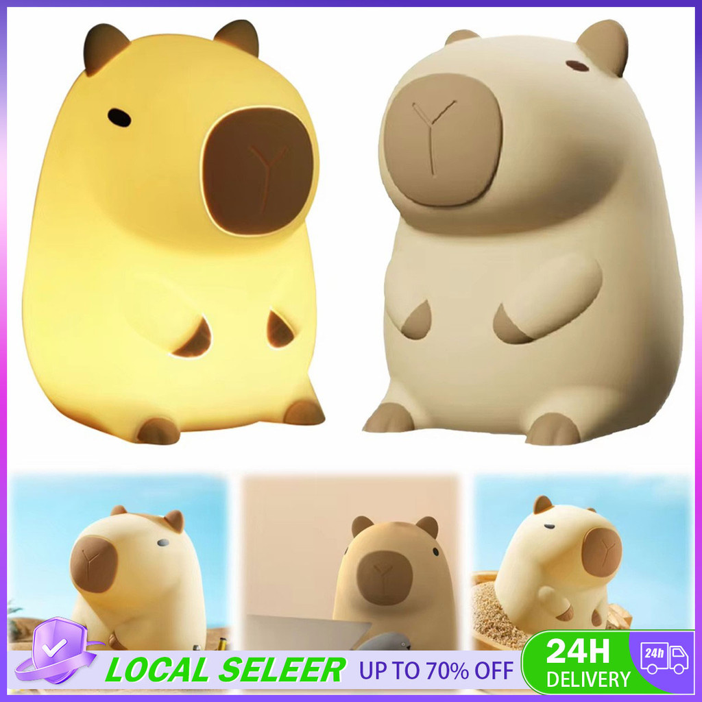 Cute Capybara Light Night Lights Cute Bedside Lamp Night Light Bedroom ...