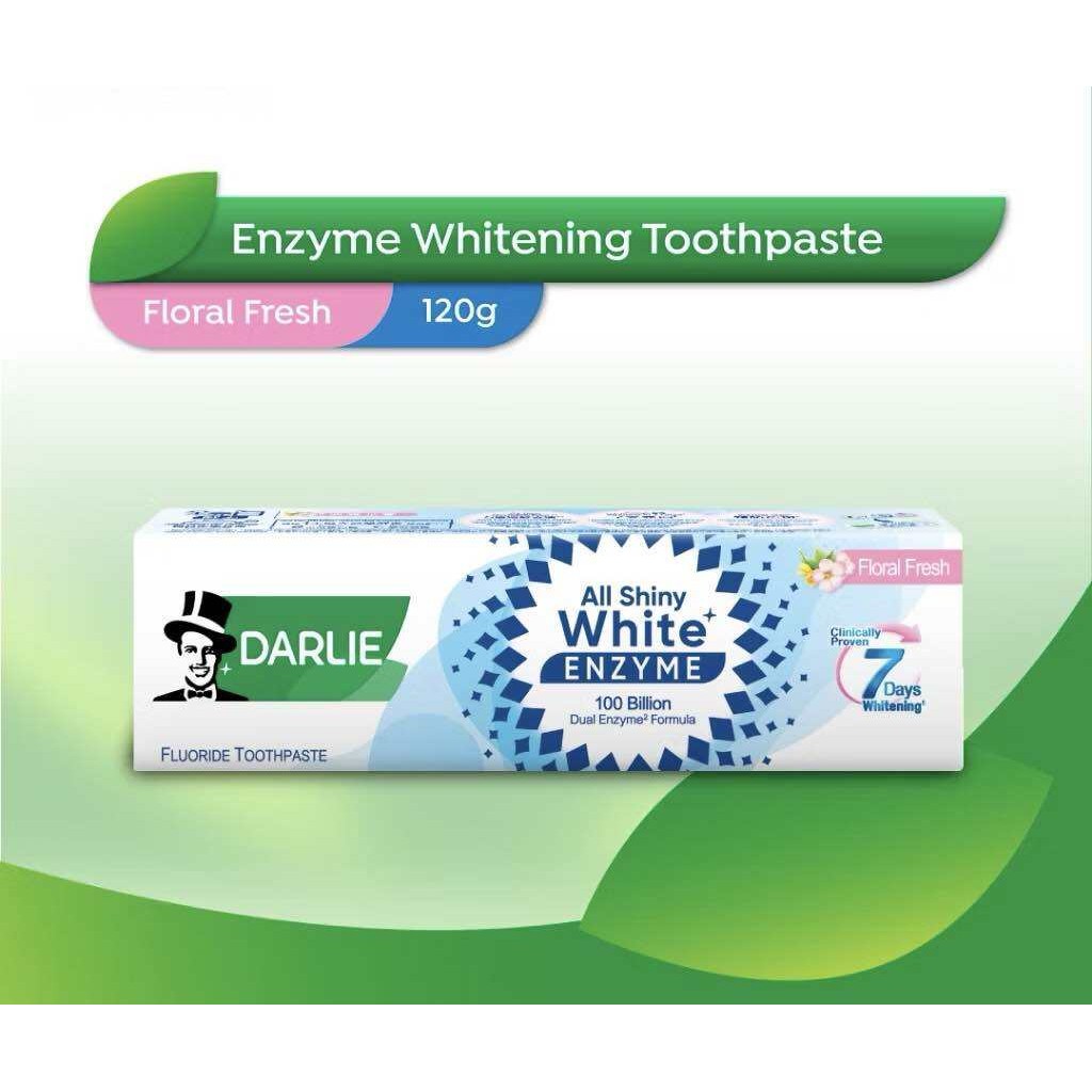 DARLIE All Shiny White Supreme Enzyme Floral Fresh Whitening Toothpaste ...