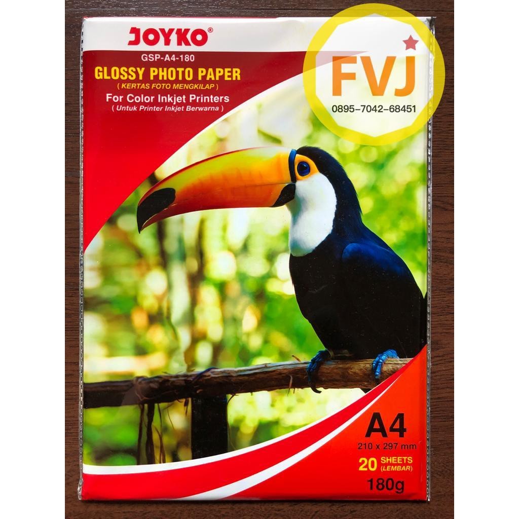 20 sheets of Joyko Photo Paper / Glossy Photo Paper, 180 Gr Thick, Gsm ...