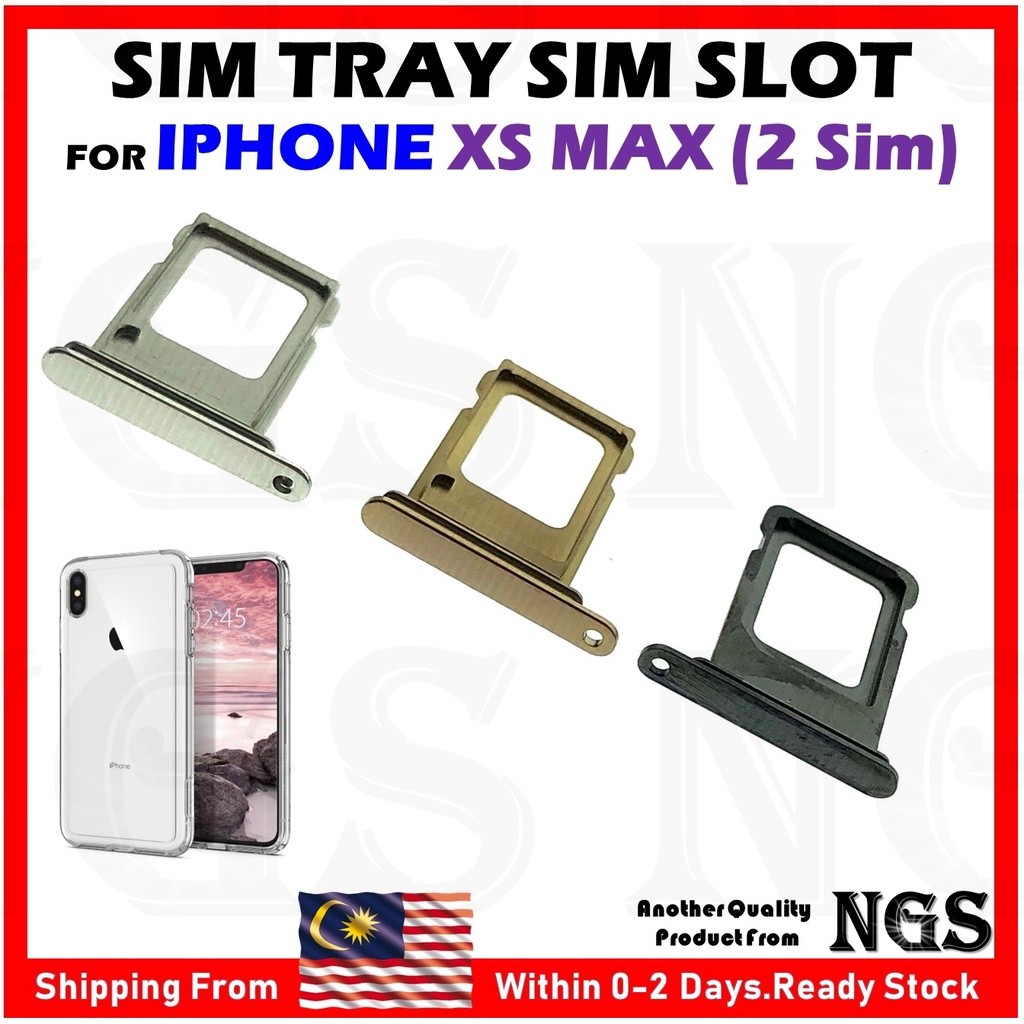 Sim Tray Sim Card Holder Sim Card Adapter Fit For iPh XS Max (Dual Sim ...
