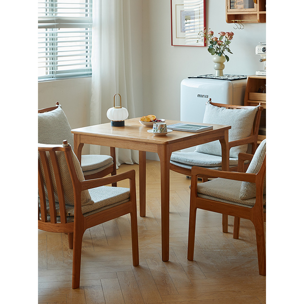 Meja Persegi Kayu Pepejal Nordic Meja Makan Persegi Minimalis Moden dan ...