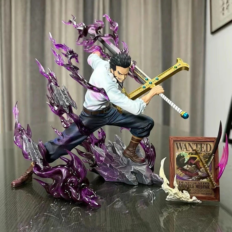 30cm One Piece Dracule Mihawk Figure One Piece Anime Figures Pvc Statue ...