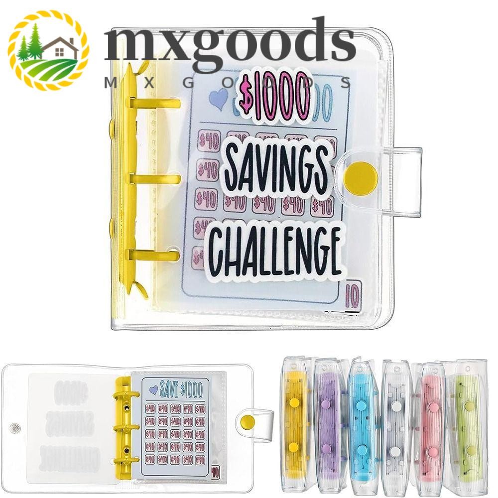 MXGOODS Money Saving Binder, Mini PVC Savings Challenges Book, Christmas $150/300/500/1000 ...