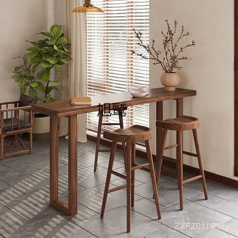 Kitchen Island Table High-Foot Table Asahi Bar Table Solid Wood Dining ...