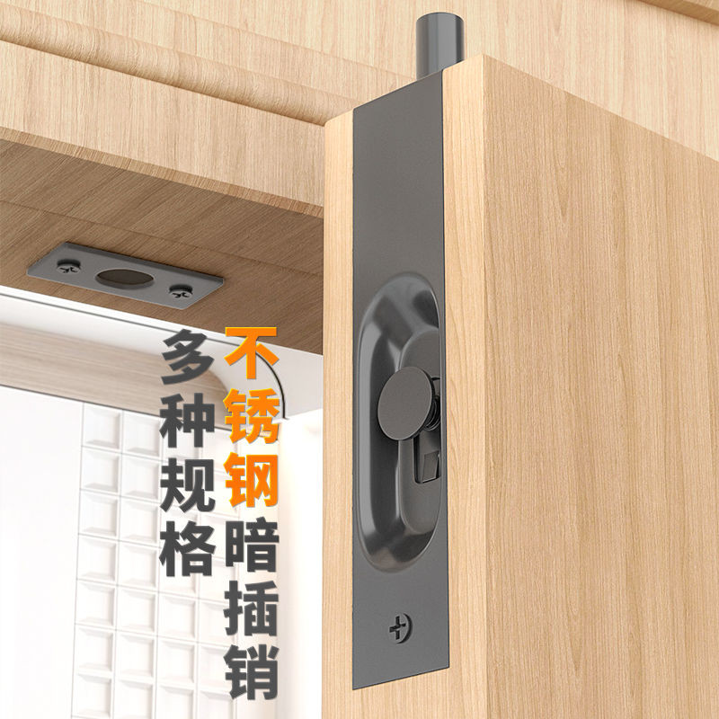Stainless Steel Concealed Pin Black Wooden Door Anti-theft Door Double ...