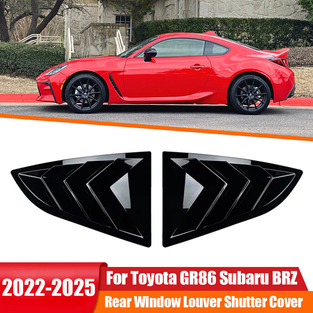 For Toyota GR86 Subaru BRZ 2022-2025 Gloss Black Rear Window Vent ...