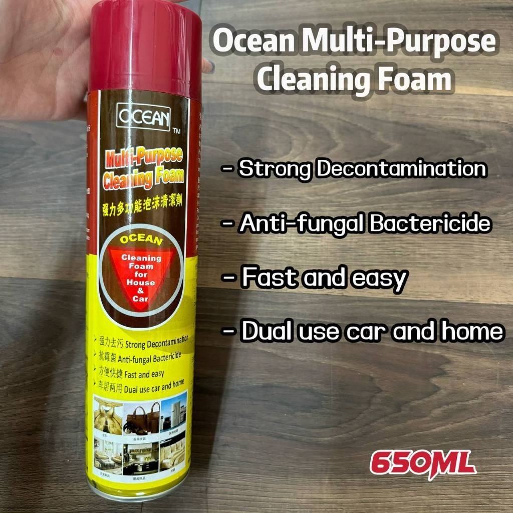 OCEAN MULTI-PURPOSE CLEANING FOAM 650ML for house & car 多用途清洁泡沫 650ML 适用于房屋和汽车 | Shopee Malaysia