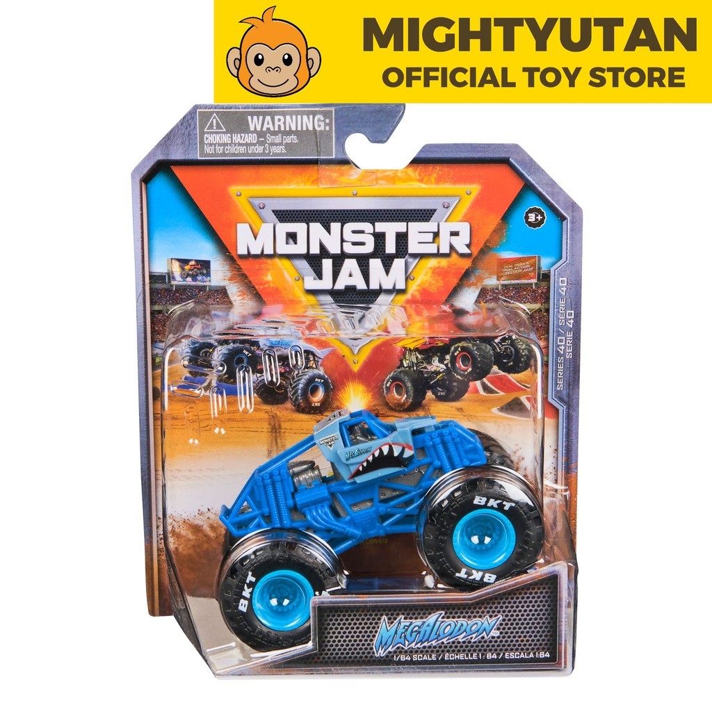 Monster Jam 1:64 Single Pack Series 40 - Megalodon Chase | Shopee Malaysia