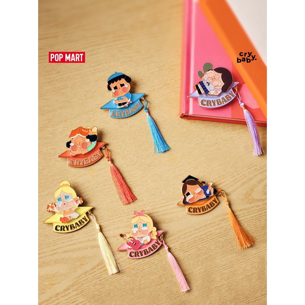 POPMART POPMART CRYBABY Sunset Series Badge Mystery Box Metal Cartoon ...