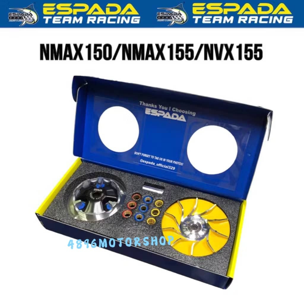 100% ORIGINAL ESPADA CVT RACING PULLEY KIT SET NVX155 V1 V2 NVX 155 ...