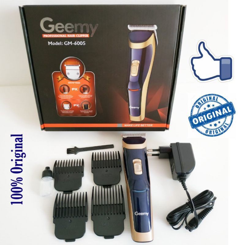 Geemy GM 6005 Professional Hair Clipper Rechargeable Hair Trimmer Men ...