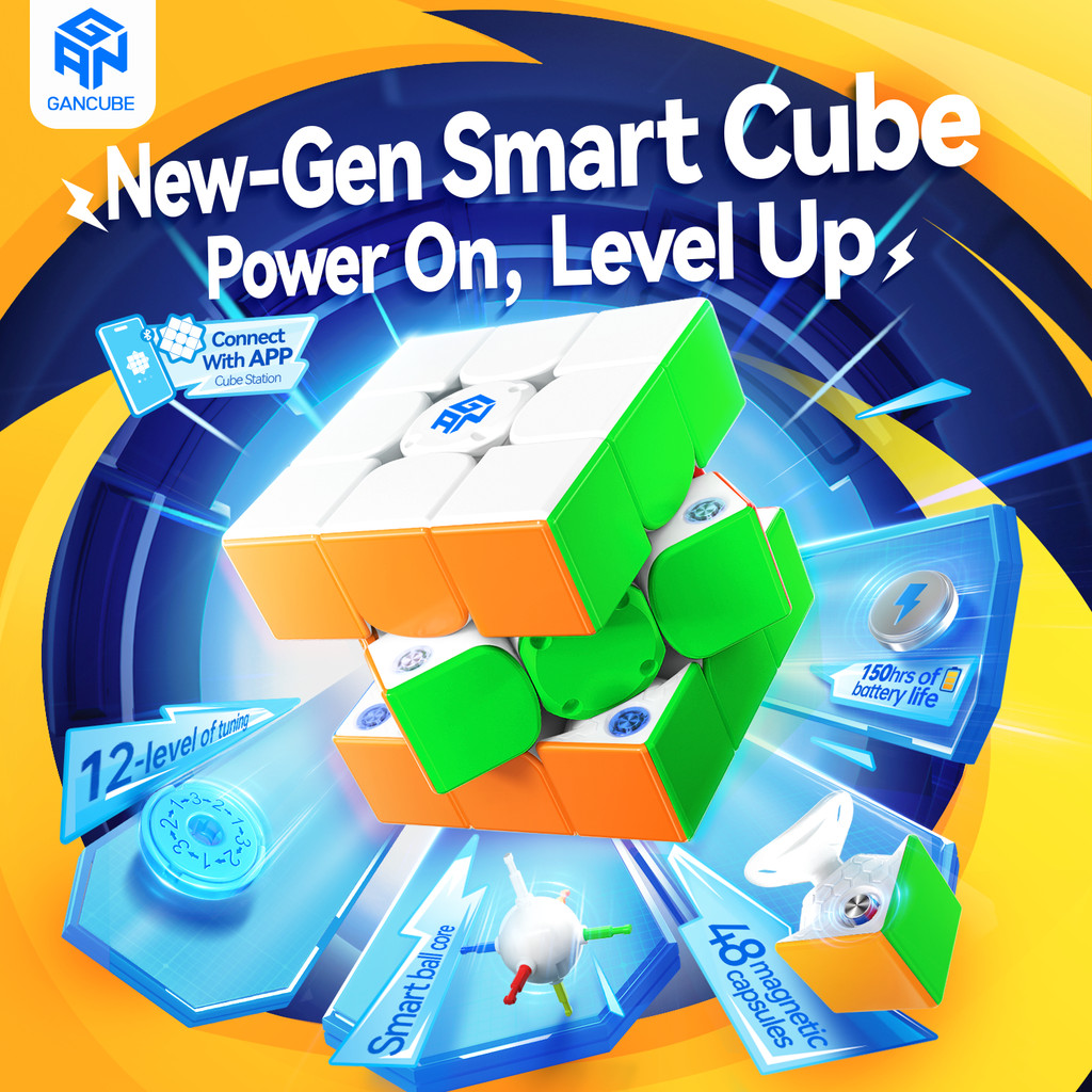 GAN 356 I Carry E Smart Cube 3X3 Magnetic Connect APP Speed Cube ...
