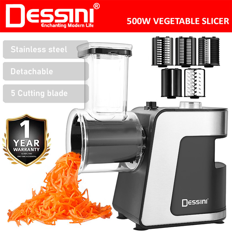 DESSINI ITALY Electric Vegetable Fruit Slicer Spiralizer Cutter Chopper ...