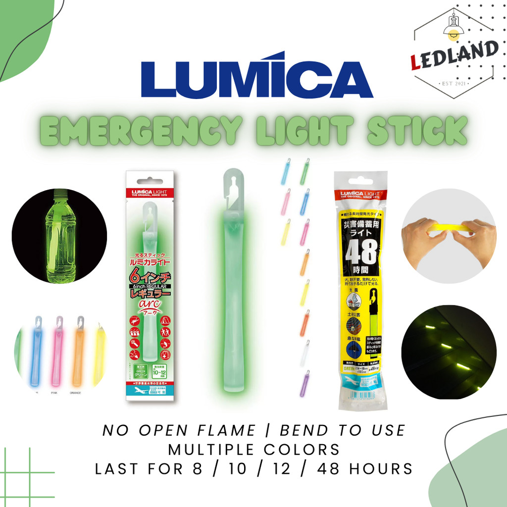 Lumica Emergency Light Stick 12 48 Hours Waterproof Lighting Large ...