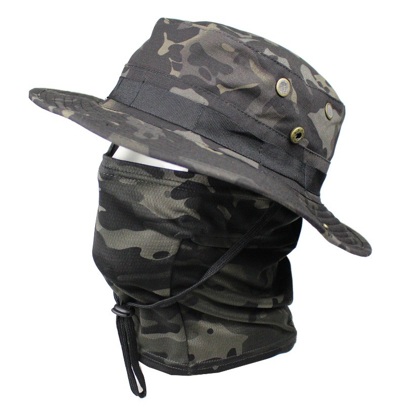 Military Enthusiast Round Edge Hat Outdoor Camouflage Beni Hat Summer ...