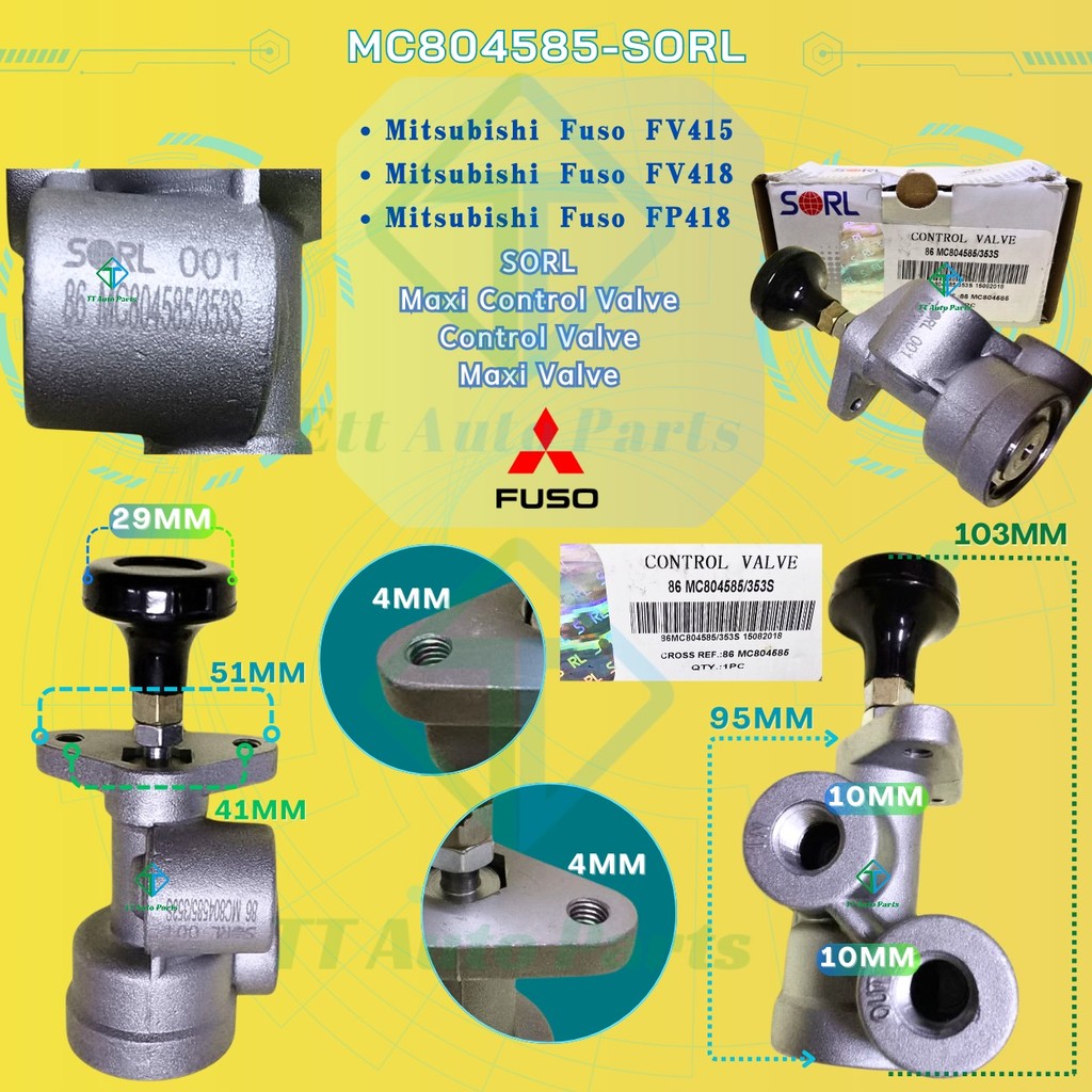 Cab Control Valve / Injap Kawalan / Maxi Valve Untuk Mitsubishi Fuso ...