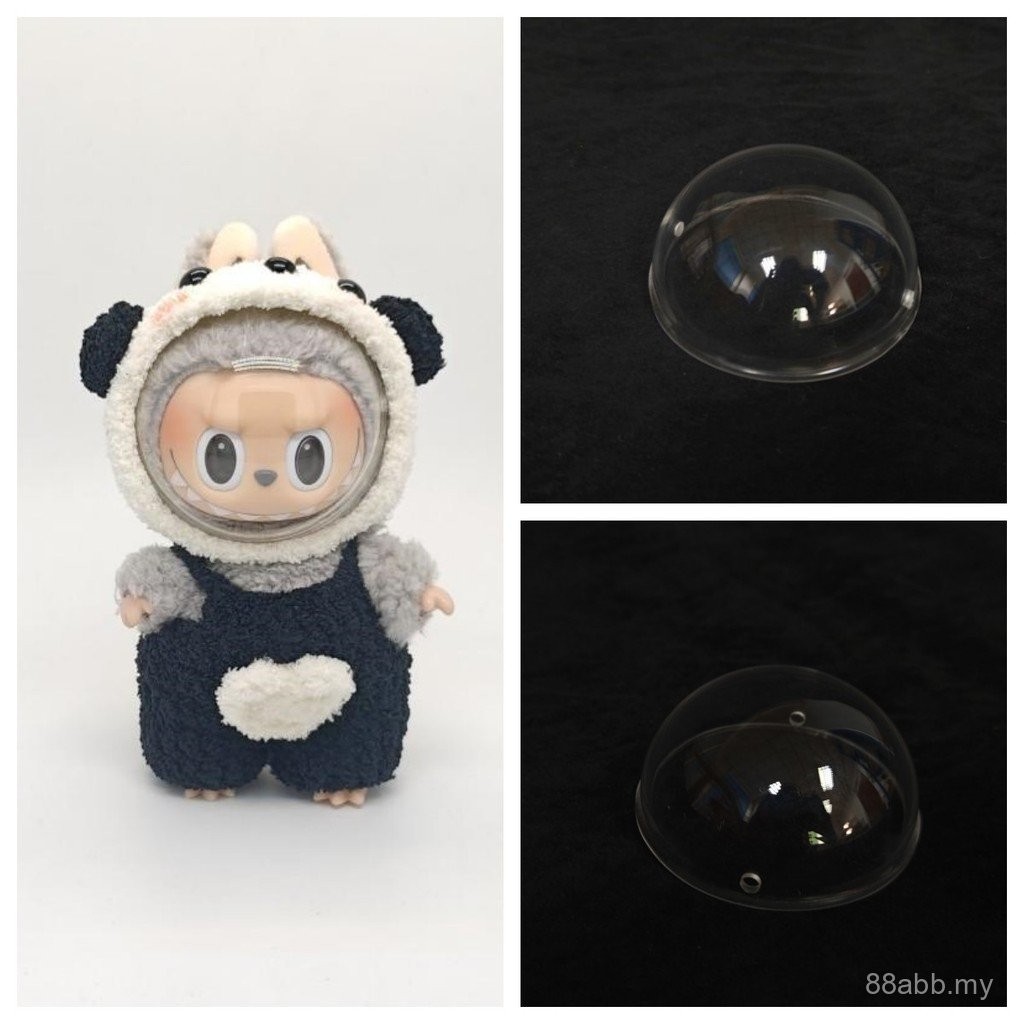 Labubu Doll Mask 17cm Baby Space Mask Labubu Dustproof Mask Transparent ...