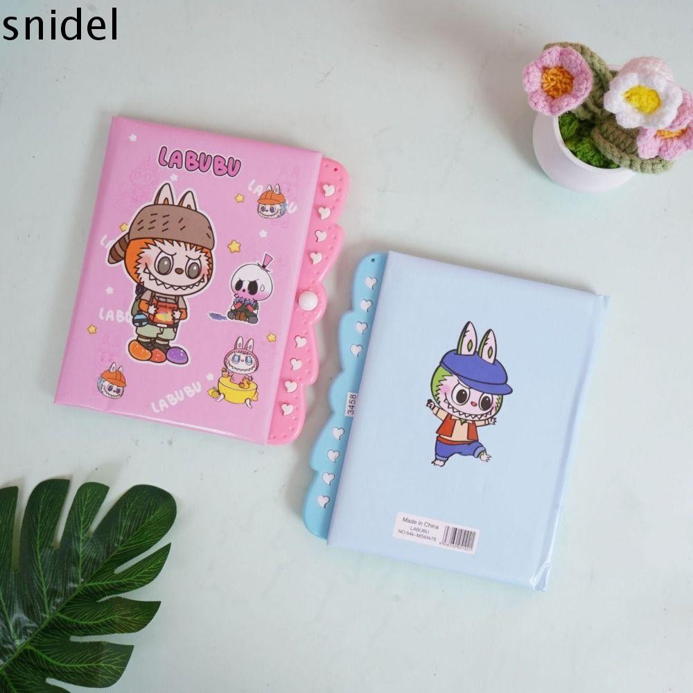 SNIDEL Labubu Diary Notepad, Cartoon Kawaii Labubu Mini Notebook, Fashion Daily Plan Color Page ...