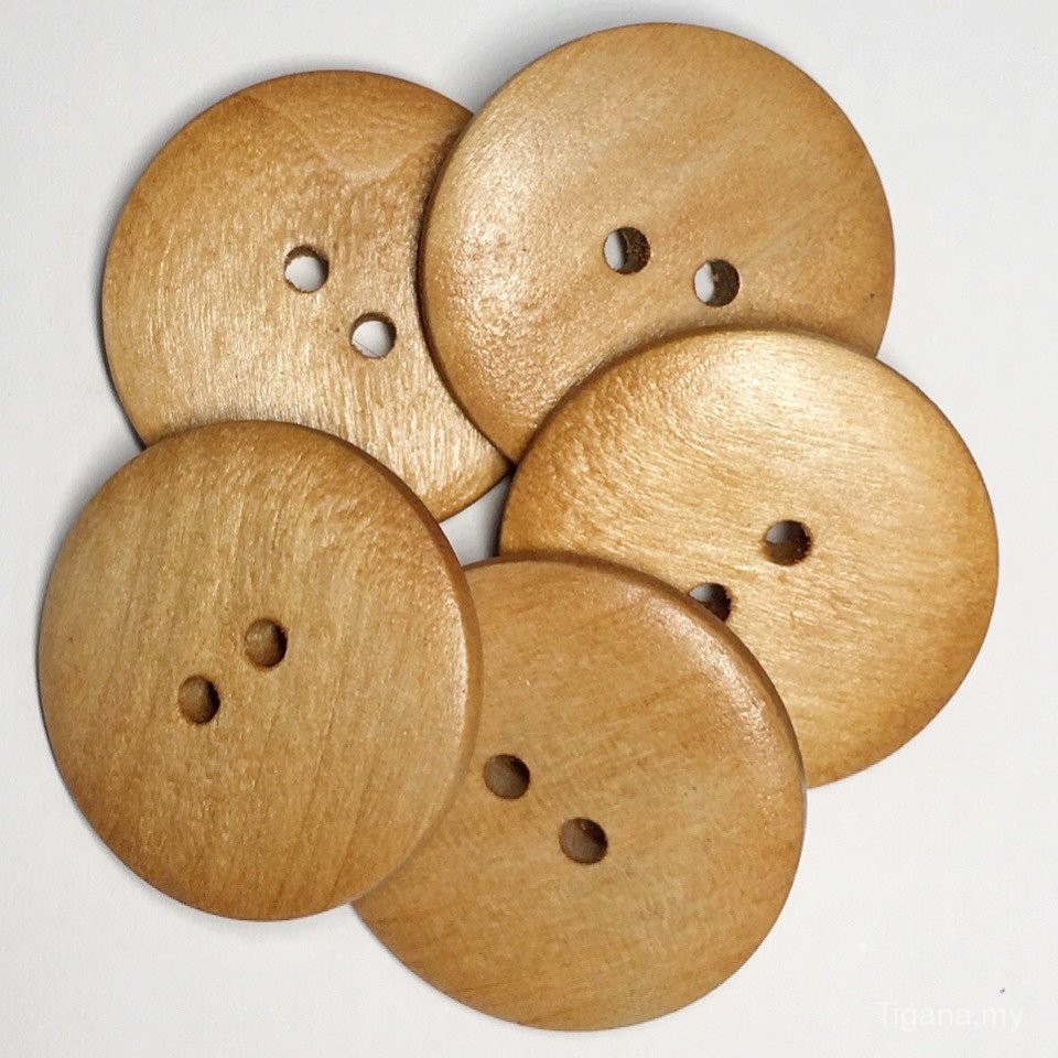 Natural Wood Button Wood Grain Button Laser Engraving Printing Button ...