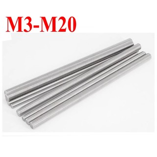 50pcs - 1pcs GB 304 Stainless Steel Full Threaded Tooth Rod Screw Screw ...