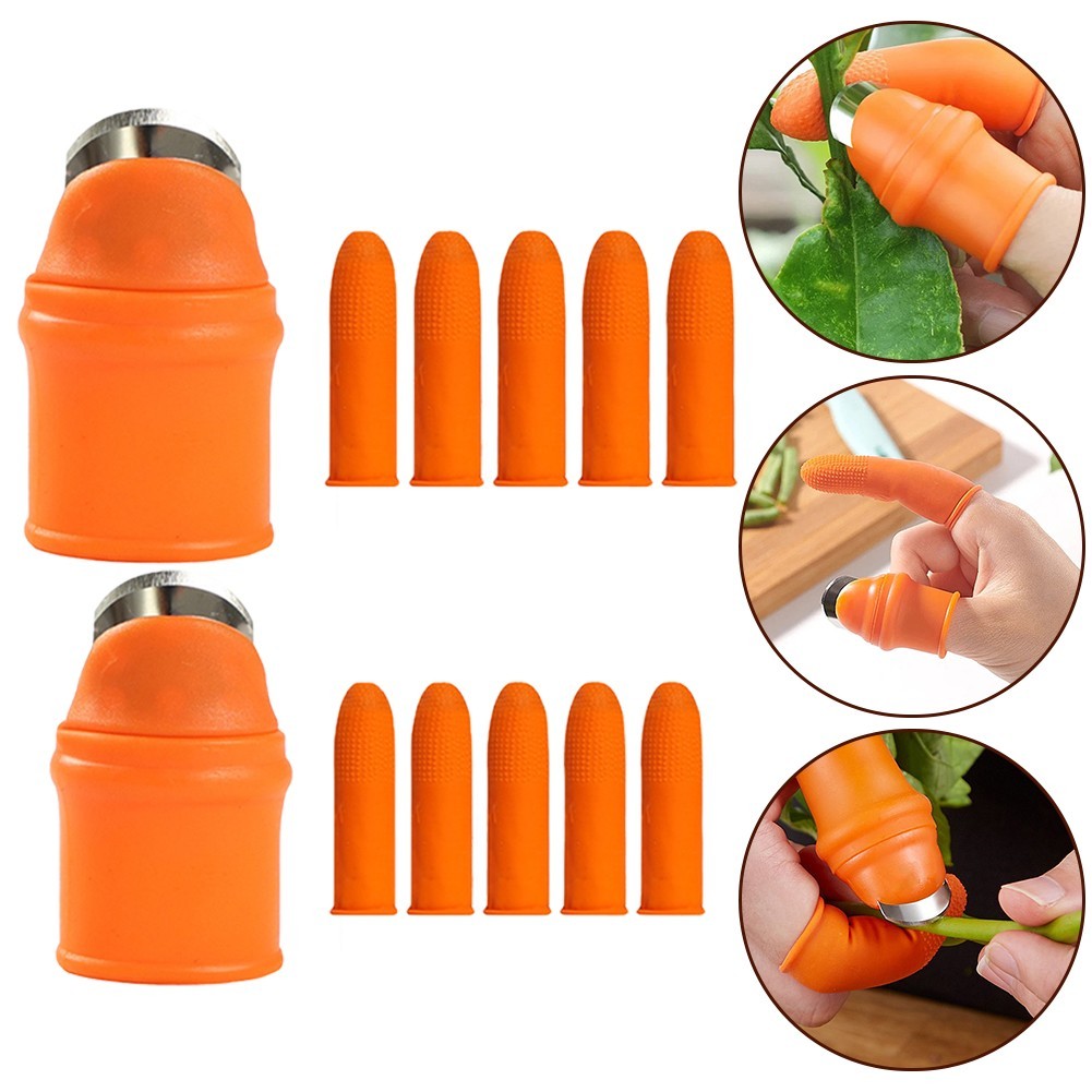 {EXQU}Thumb Cutter Vegetables Tomato Fruit Picker Separator Finger Tool ...