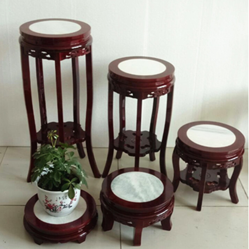 W8 ruang tamu rak bunga kayu pepejal gaya Cina kayu dalaman pasu bunga ...