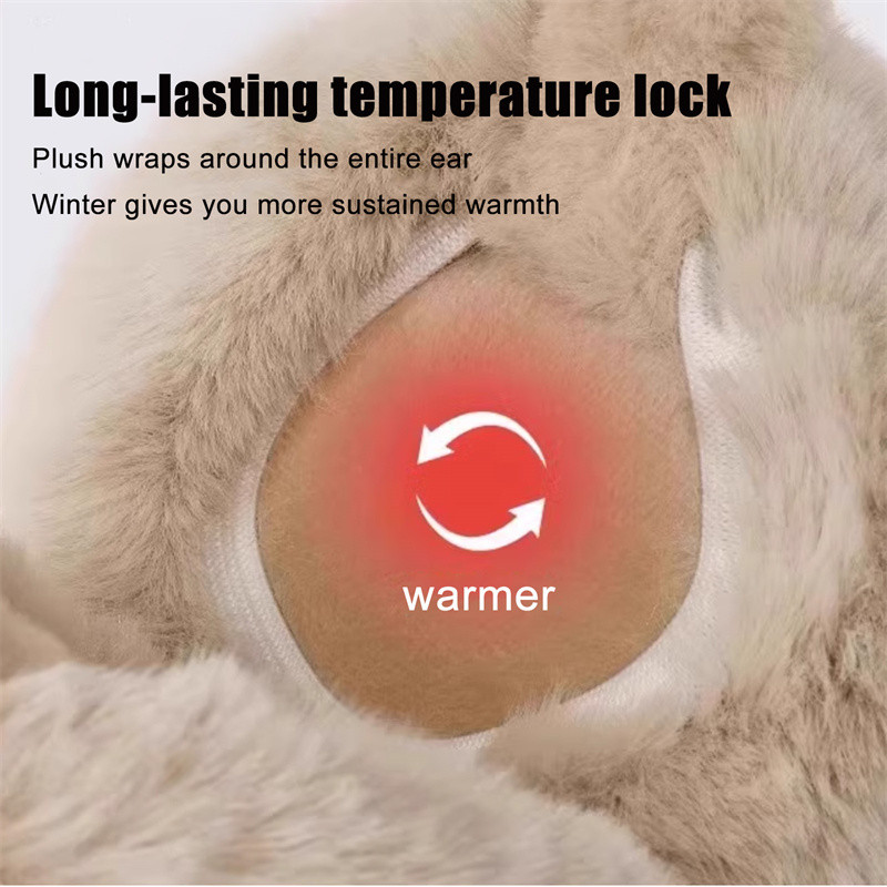 Earmuff Winter Female Lovely Plush Fur Keep Warm Ear Bag Antifreeze Ear ...