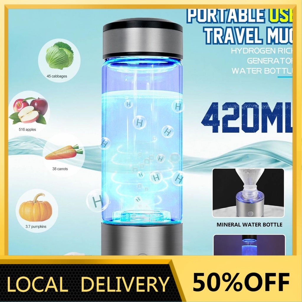 4W Portable Hydrogen-Rich Water Cup Ionizer Maker/Generator ...