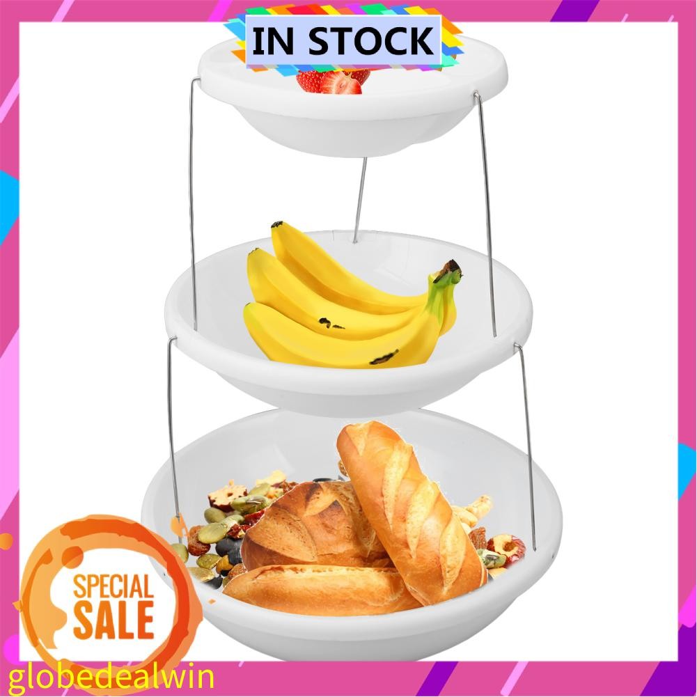 Globedealwin Cake Tray Stand Multipurpose 3 Tier Dessert Rack for ...