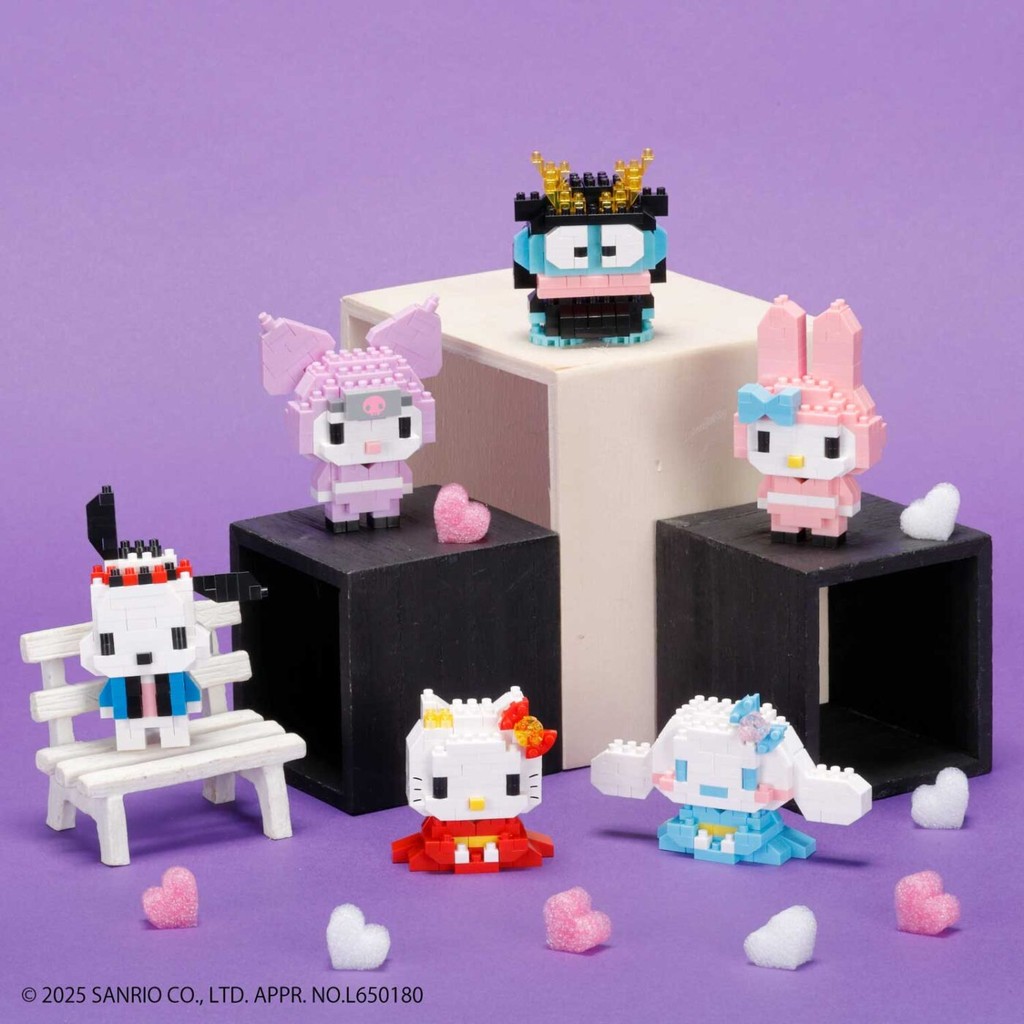 Kawada Nano Block Sanrio Characters - Building Sets: Featuring Hello Kitty, My Melody, Kuromi ...