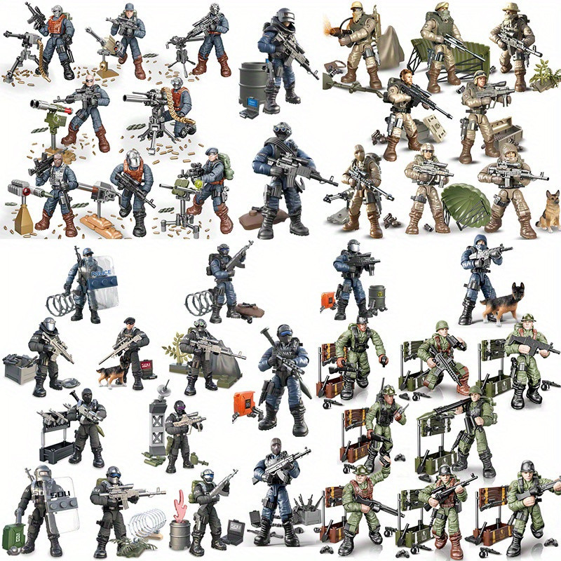DIY Military Building Blocks with Movable Joints | Flexible Poseable ...