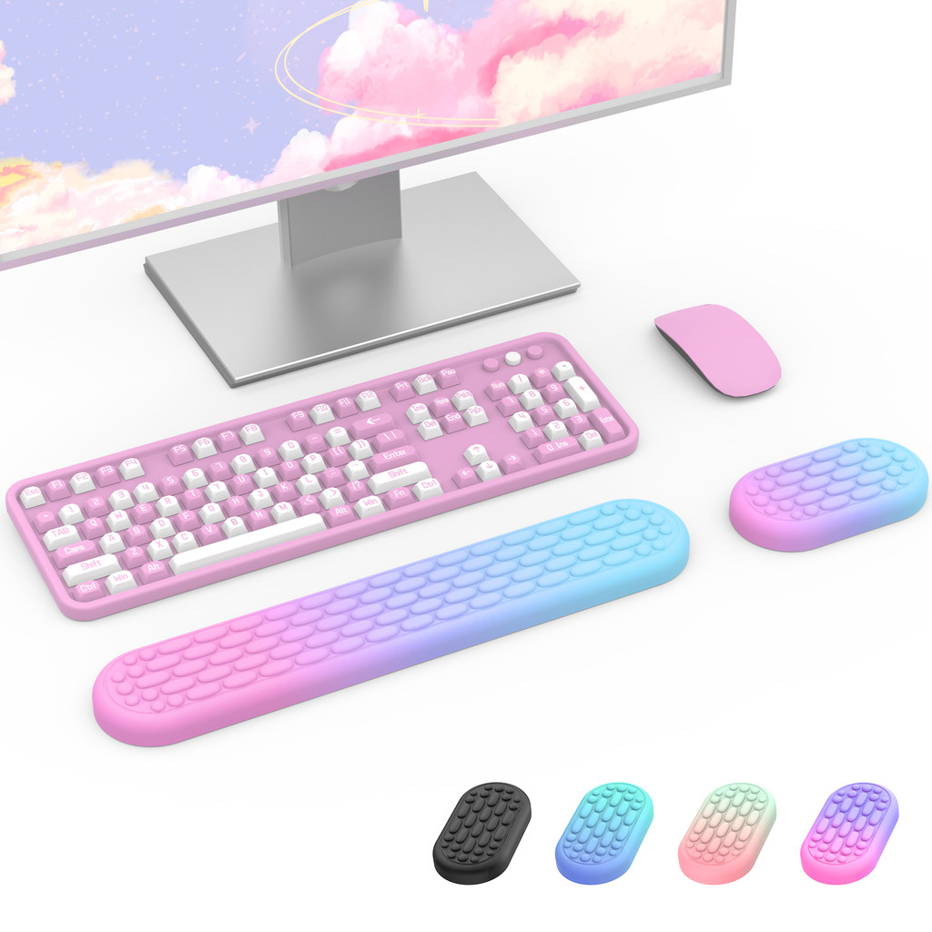 MoKo Color Gradient Soft Memory Foam Keyboard Ergonomic Wrist Rest for ...