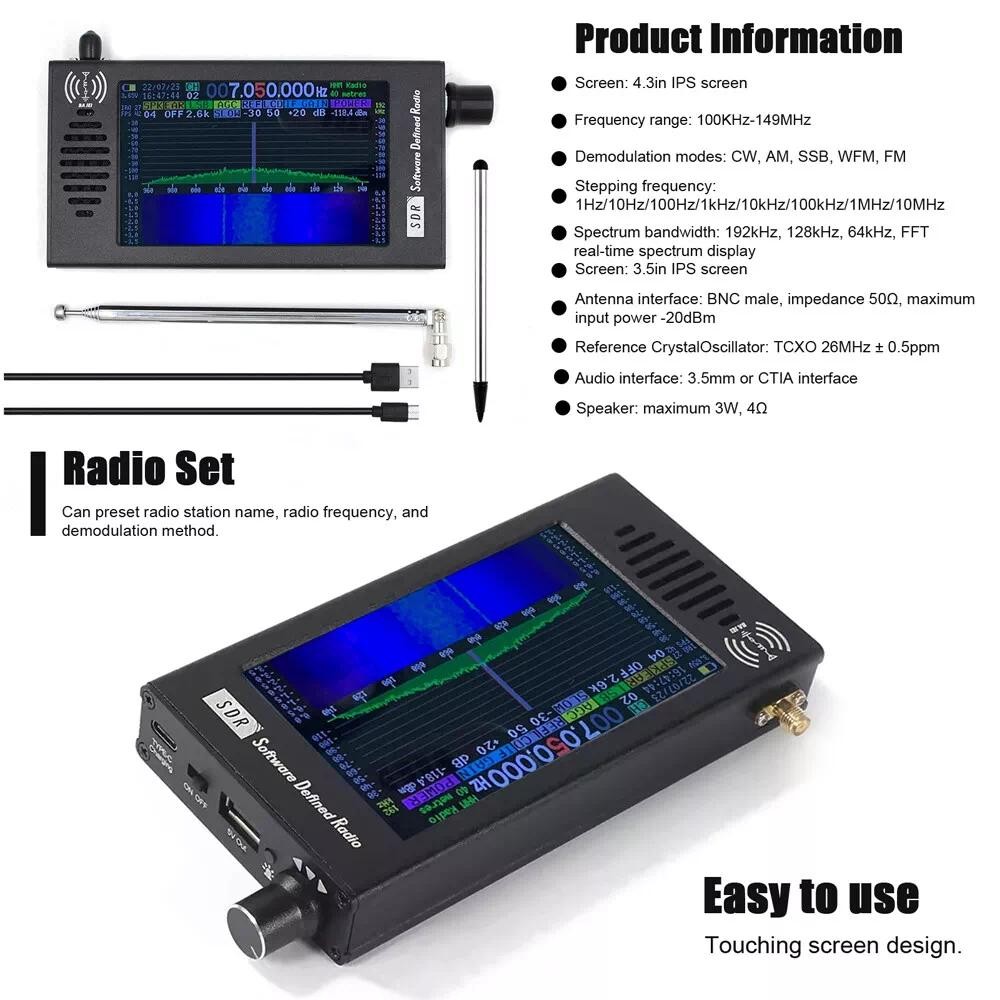 SDR-101 SDR Radio DSP Digital Demodulation FM MW SSB CW HAM Radio Receiver | Shopee Malaysia